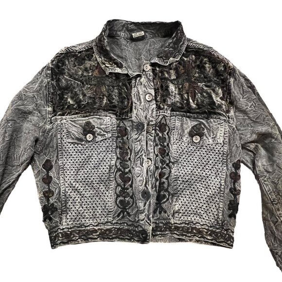 Sacred Threads | Jackets & Coats | Sacred Threads Grey Embroidered Acid ...